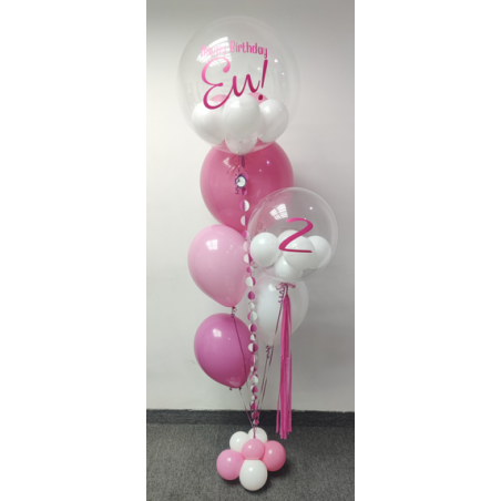 Bouquet de Cumpleaños con Globos Confetti Personalizados