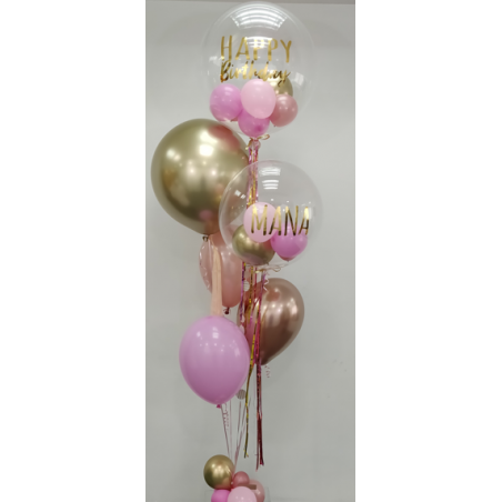 Bouquet de Cumpleaños con Globos Confetti Personalizados